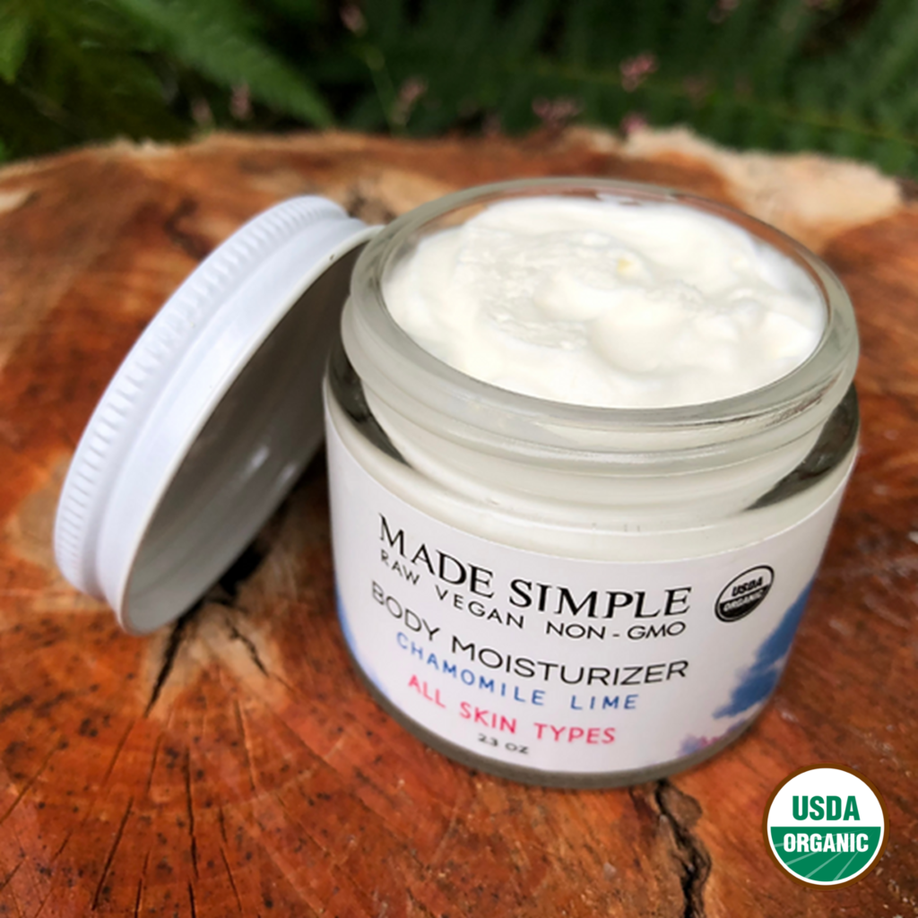 Certified Organic vegan Body Moisturizer - Made Simple Skin Care