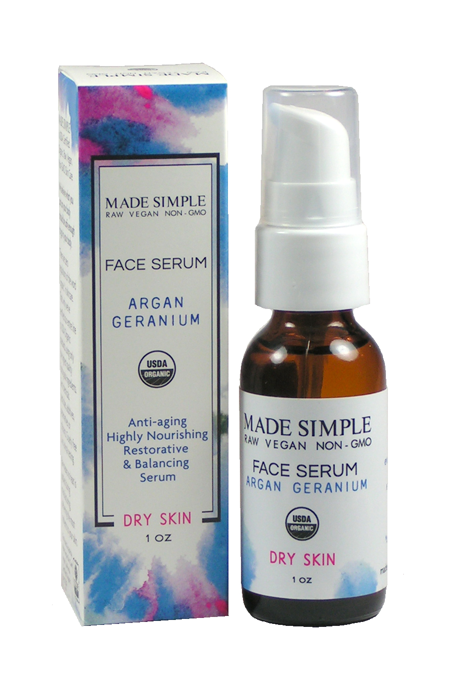 Argan Geranium Face Serum(Dry Skin) - Made Simple Skin Care