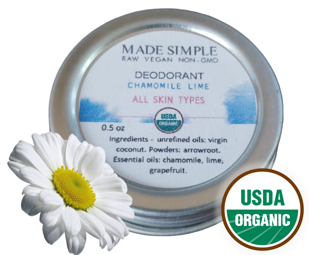 Certified Organic Vegan Deodorant sample - Chamomile Lime