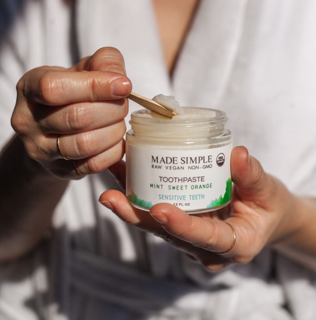 Certified Organic Vegan Toothpaste for Sensitive Teeth
