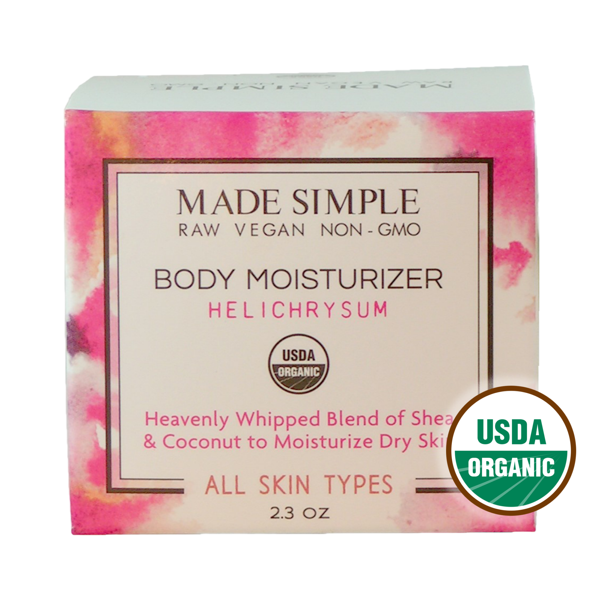 Certified Organic vegan Body Moisturizer - Made Simple Skin Care