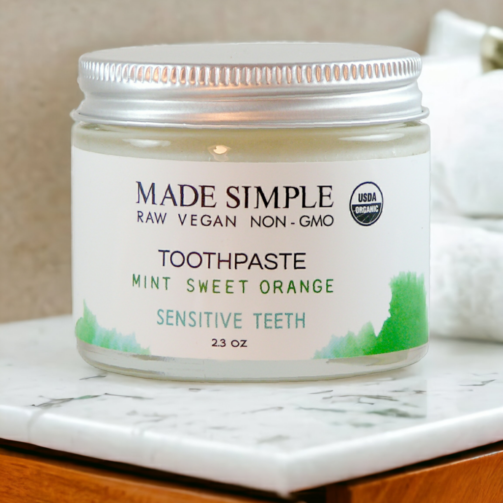 Certified Organic Vegan Toothpaste for Sensitive Teeth