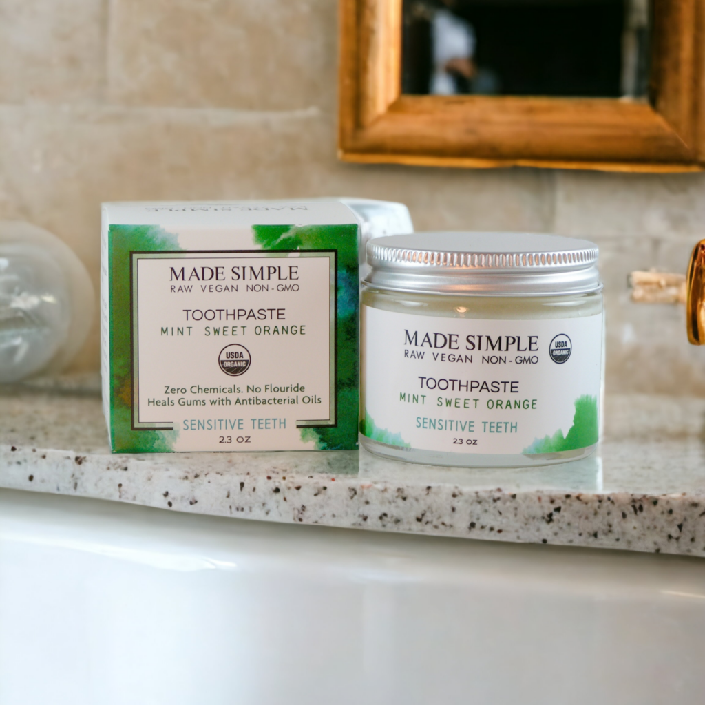 Certified Organic Vegan Toothpaste for Sensitive Teeth