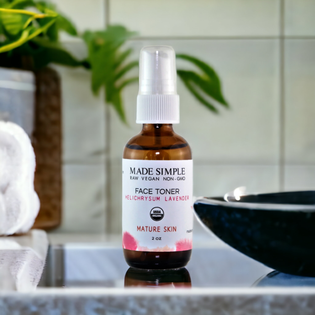 Certified Organic Vegan Toner for Mature Skin