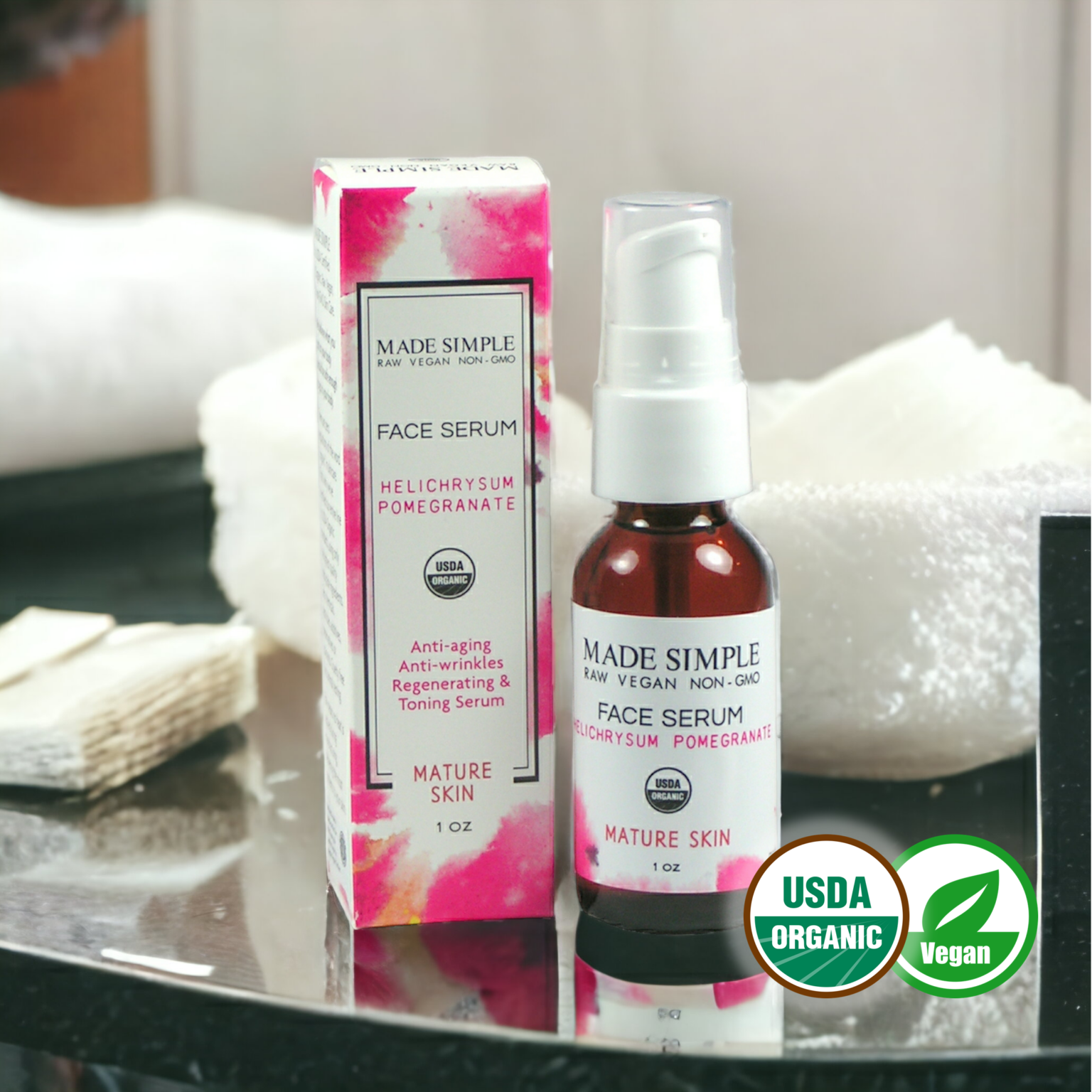 Certified Organic Vegan Serums for All Skin Types