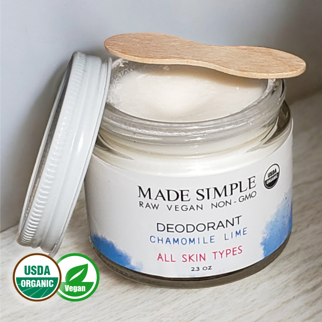 Vegan Certified Organic Deodorant - Chamomile Lime