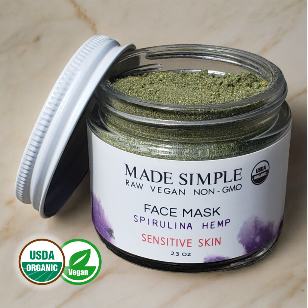 Spirulina HempFace MaskSensitive Skin - Made Simple Skin Care